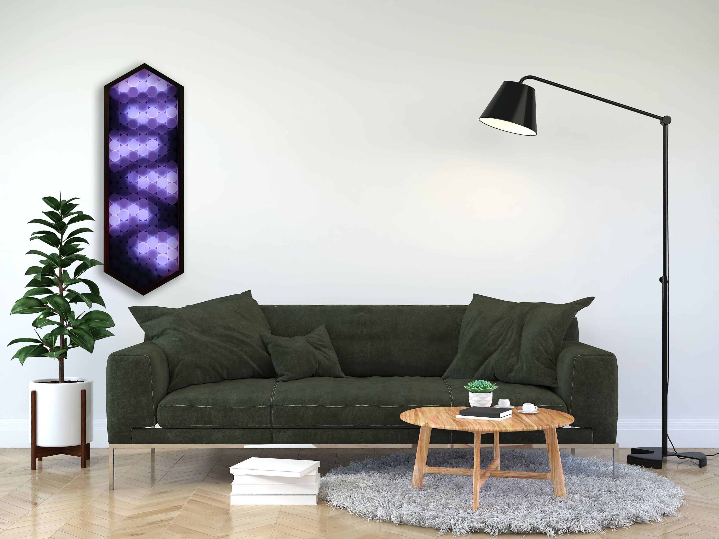RGB Led Wall Clock, RGB Clock, Rgb Wall Art, Animated Rgb Wall Decor ...