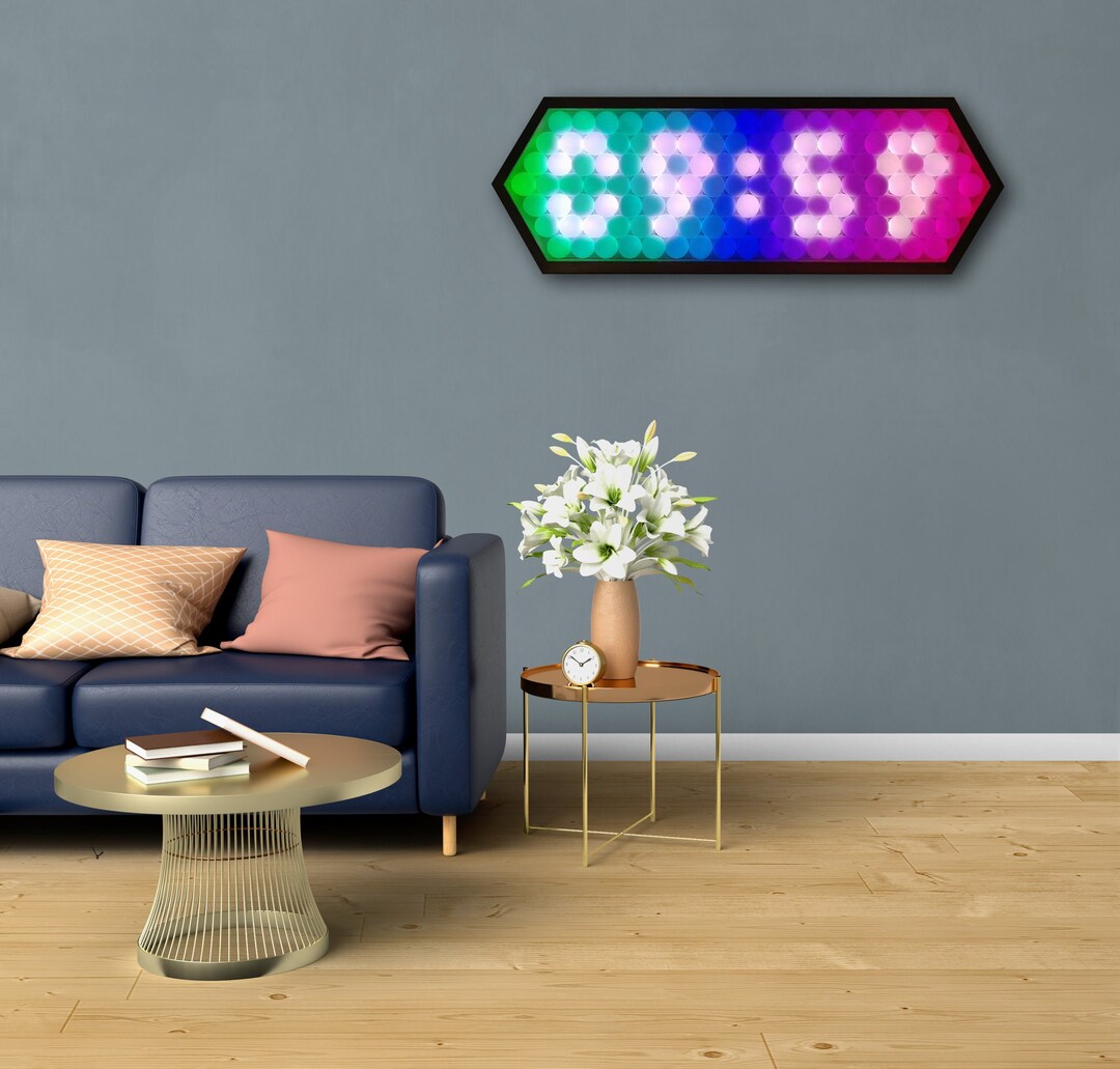 RGB Led Wall Clock, RGB Clock, Rgb Wall Art, Animated Rgb Wall Decor ...