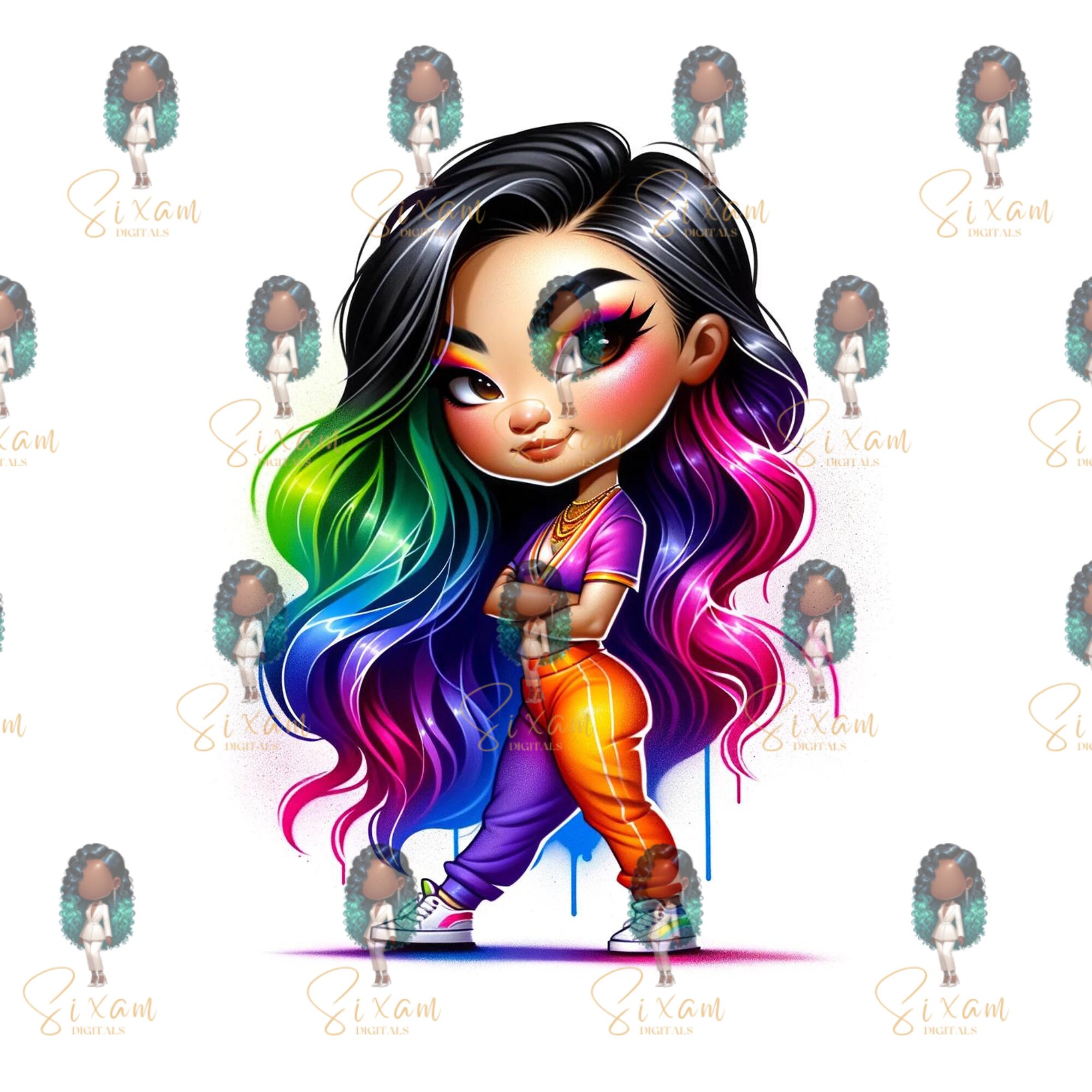 10 Cute Chibi Clipart Digital Download, Chibi Stickers, Chibi PNG ...