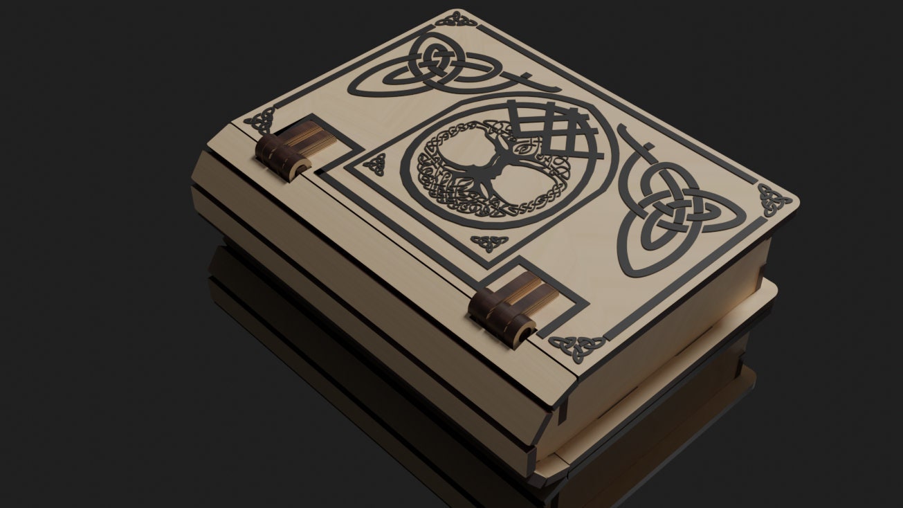 Wood Book Box Svg, Book Box, Laser Cut, Digital Product Cdr/dxf/svg/ai ...