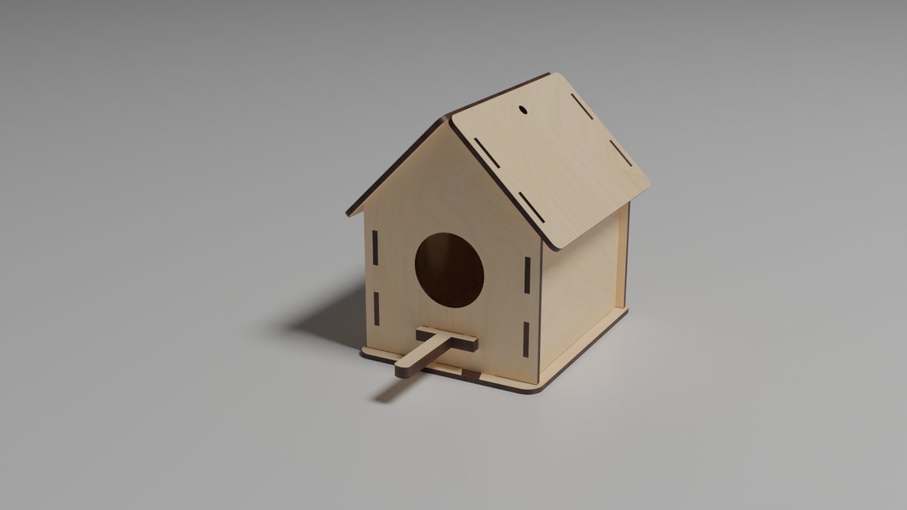 Wood Bird House Laser Cut Files Wooden Digital Download - Etsy