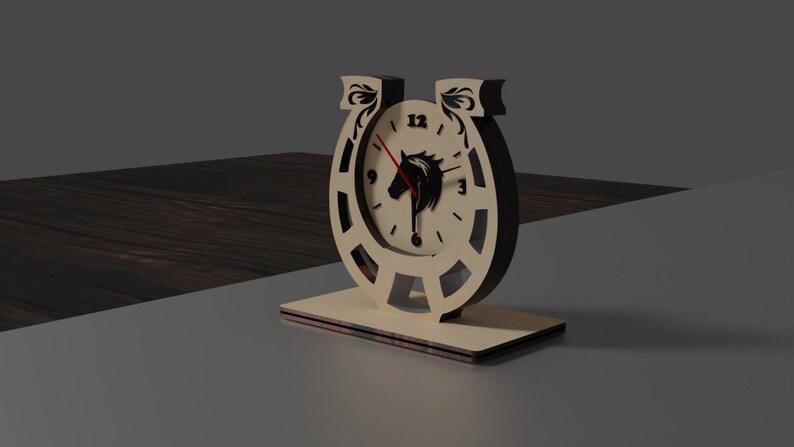 Reloj de madera con herradura Archivos de corte láser SVG DXF CDR ...
