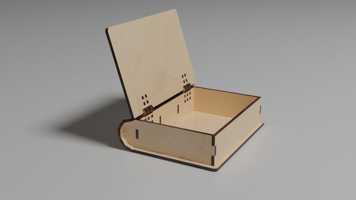 Wood Book Box Svg, Book Box, Laser Cut, Digital Product Cdr/dxf/svg/ai ...