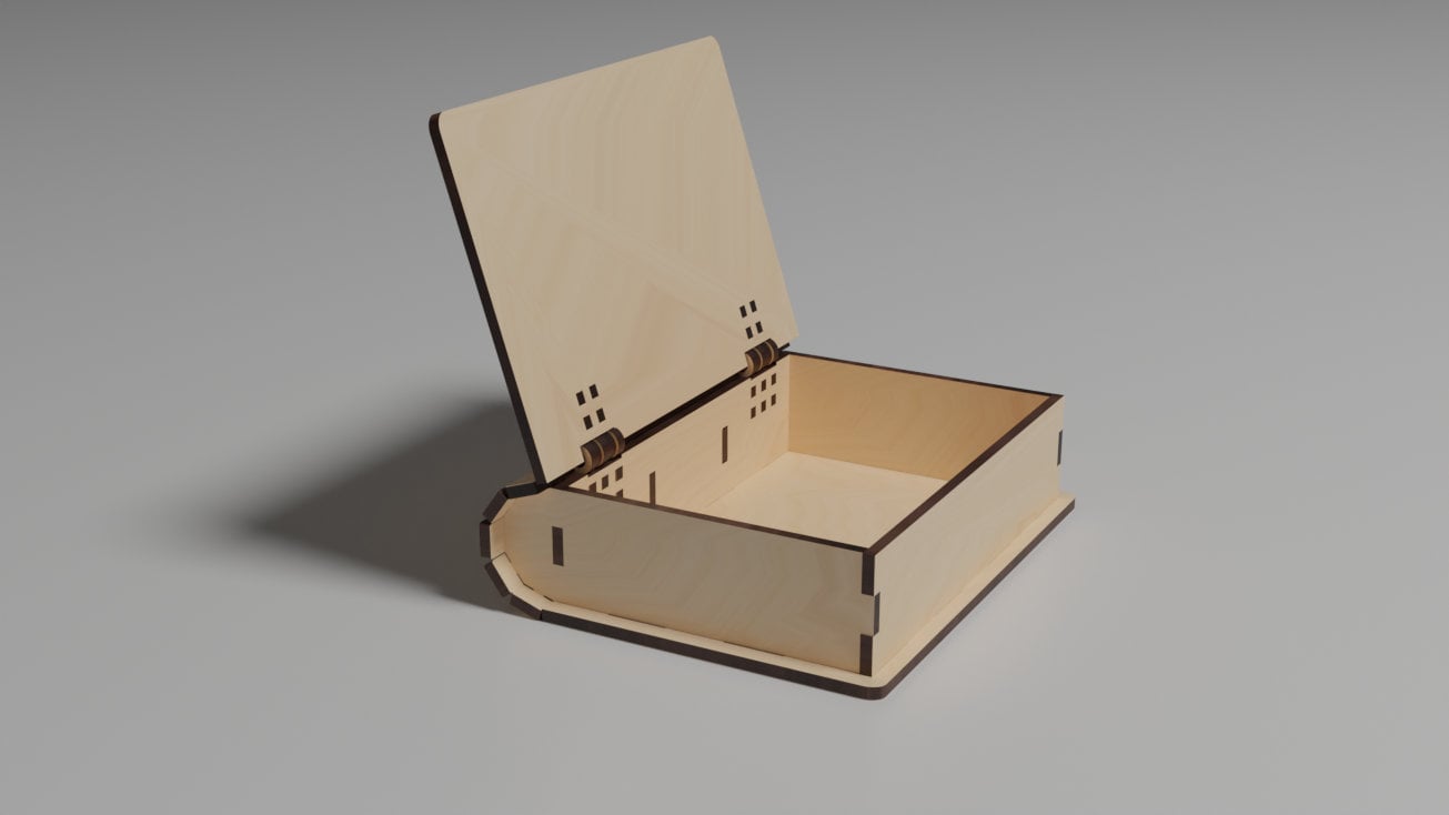 Wood Book Box Svg, Book Box, Laser Cut, Digital Product Cdr/dxf/svg/ai ...