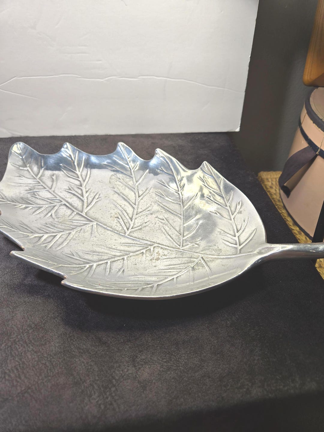 MCM Mariposa Silver Colored Leaf Dish, Serving Dish, Made in Mexico - Etsy