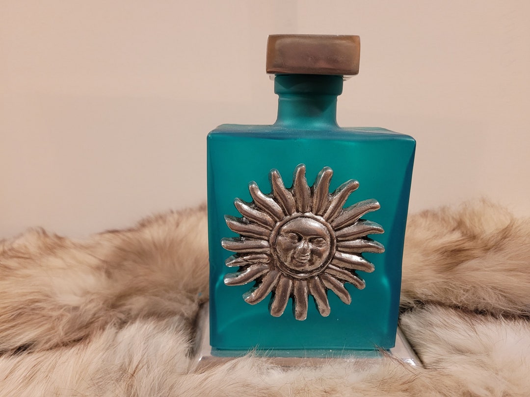 Mid Century Modern Colored Glass Decanter Hand Made in Mexico - Green ...