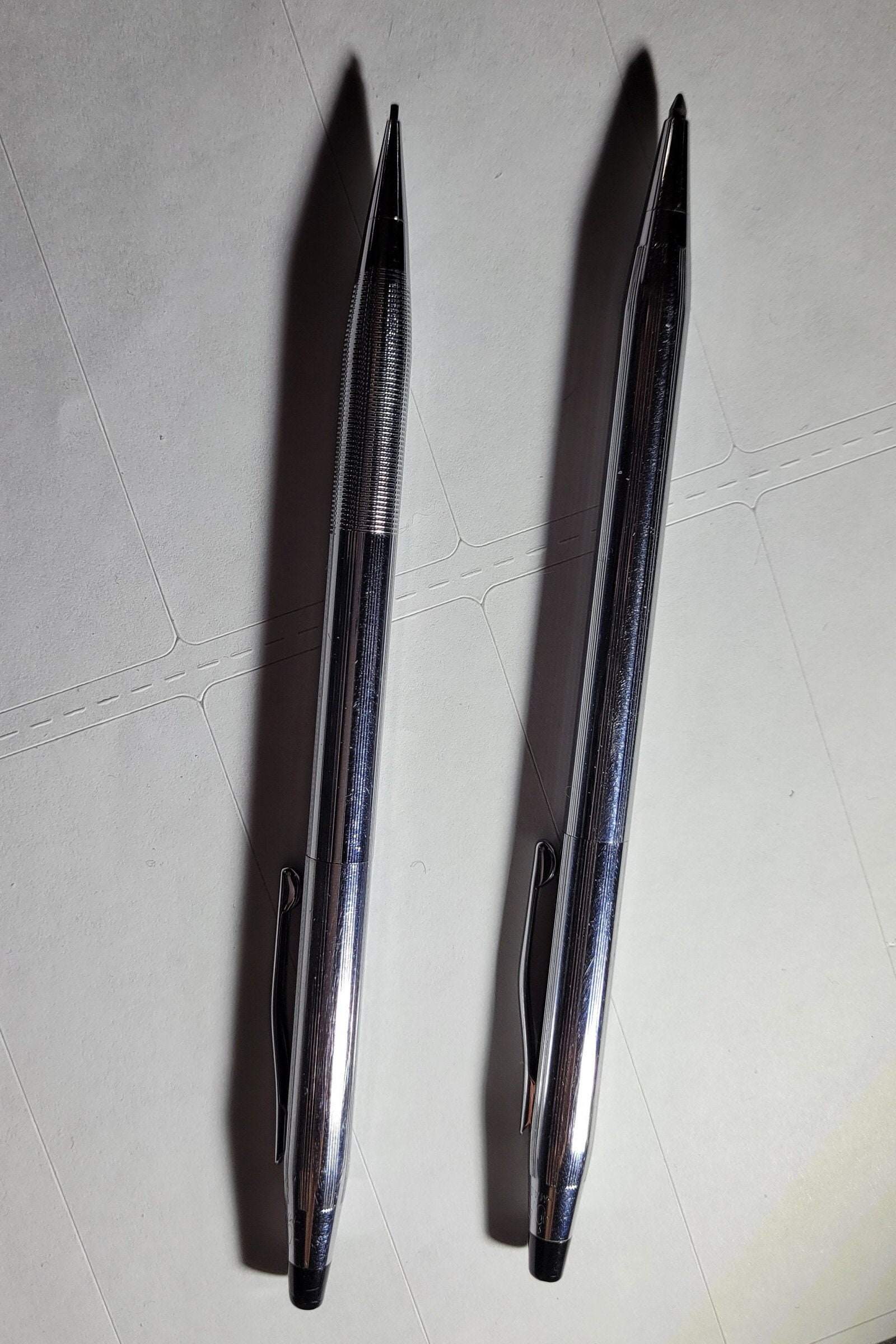 1980's Vintage Sleek, Slender Cross Chrome Mechanical Pen and Pencil - Etsy