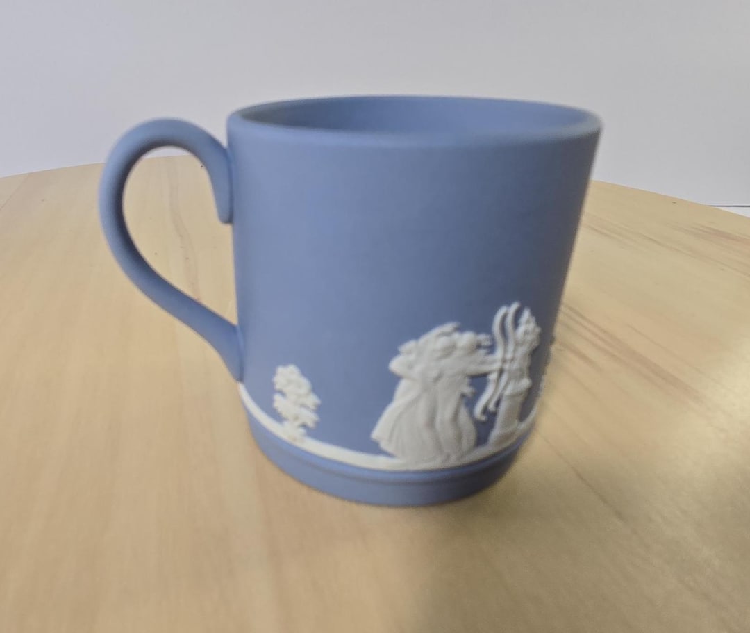 Wedgewood Light Blue Jasperware Demitasse Cup; Neoclassical Design ...