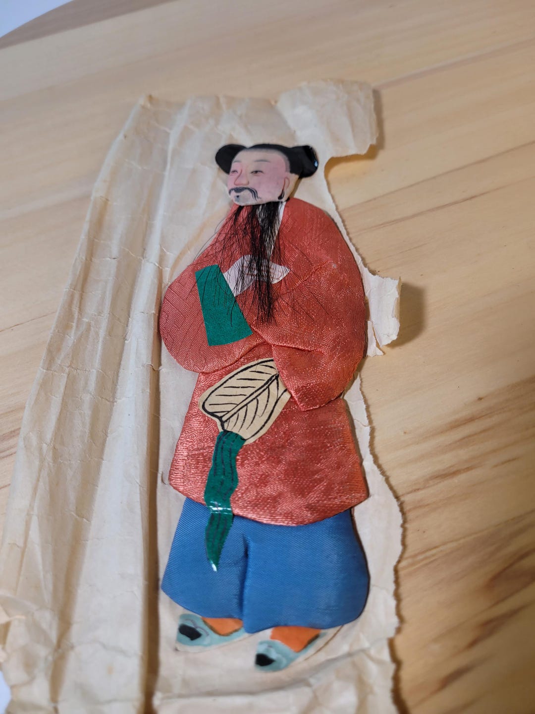 Antique Silk Chinese Paper Doll: Chung Li Ch-uan, Taoist Immortal - Etsy