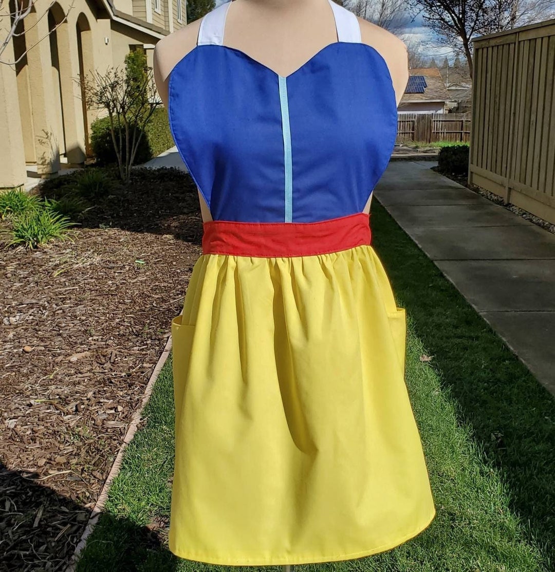 Snow White Costume Apron, Women's Princess Cosplay, Dress up Apron, Disneybounding - Etsy