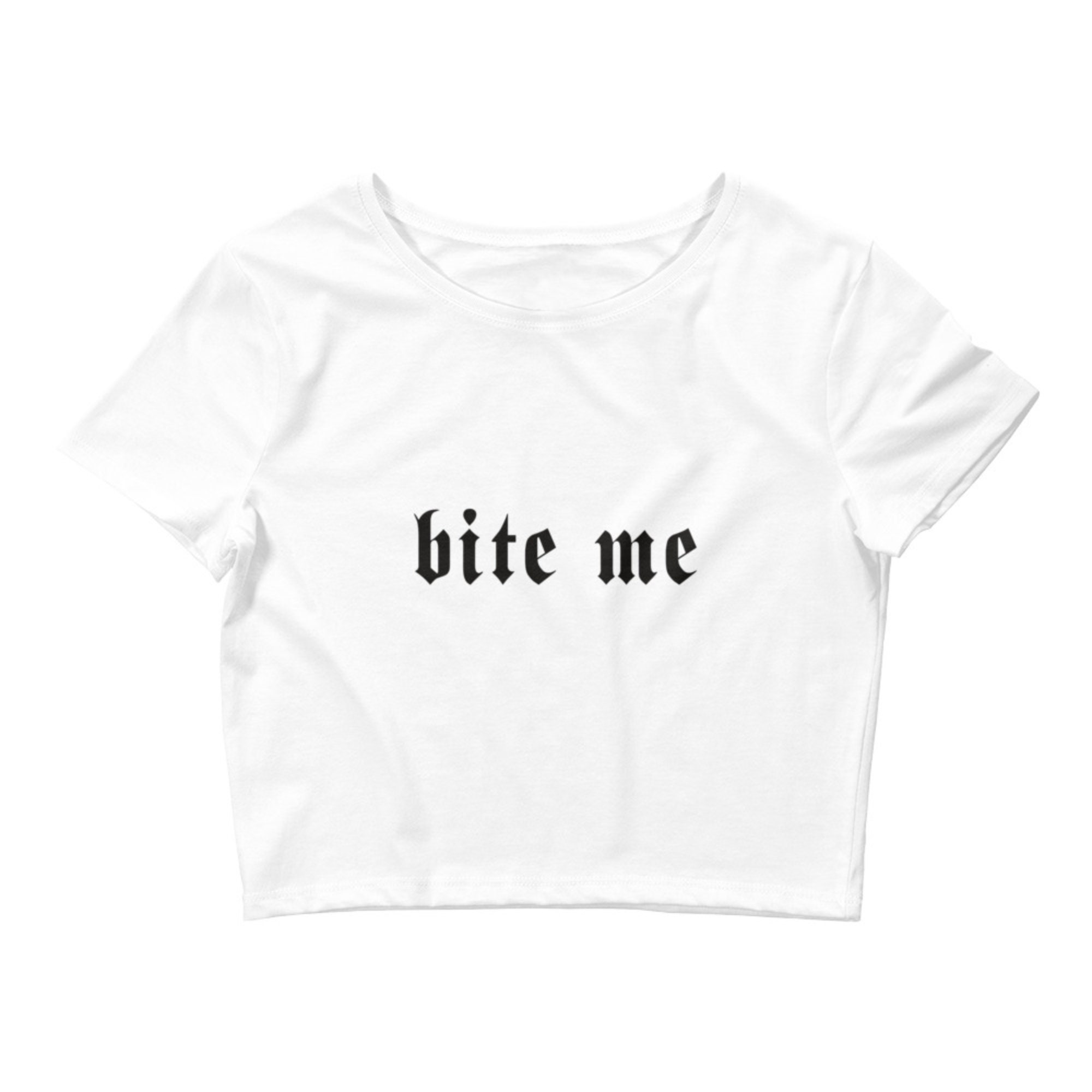 Bite Me Vampire Crop Tee | Gothic Crop T-shirt | Short Sleeve - Etsy UK