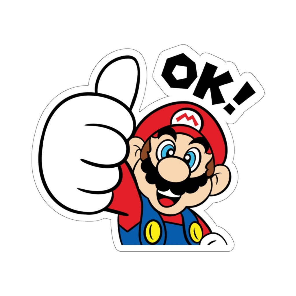 Mario Thumbs Up OK Smile Happy Super Mario Nintendo Decal | Etsy