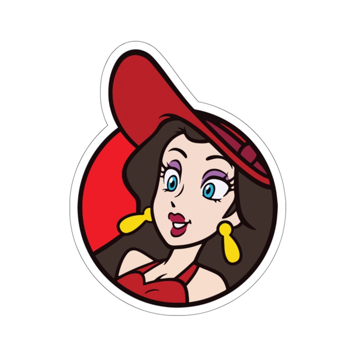 Pauline Super Mario 2D Artwork Icon Waterbottle Laptop Decal | Etsy