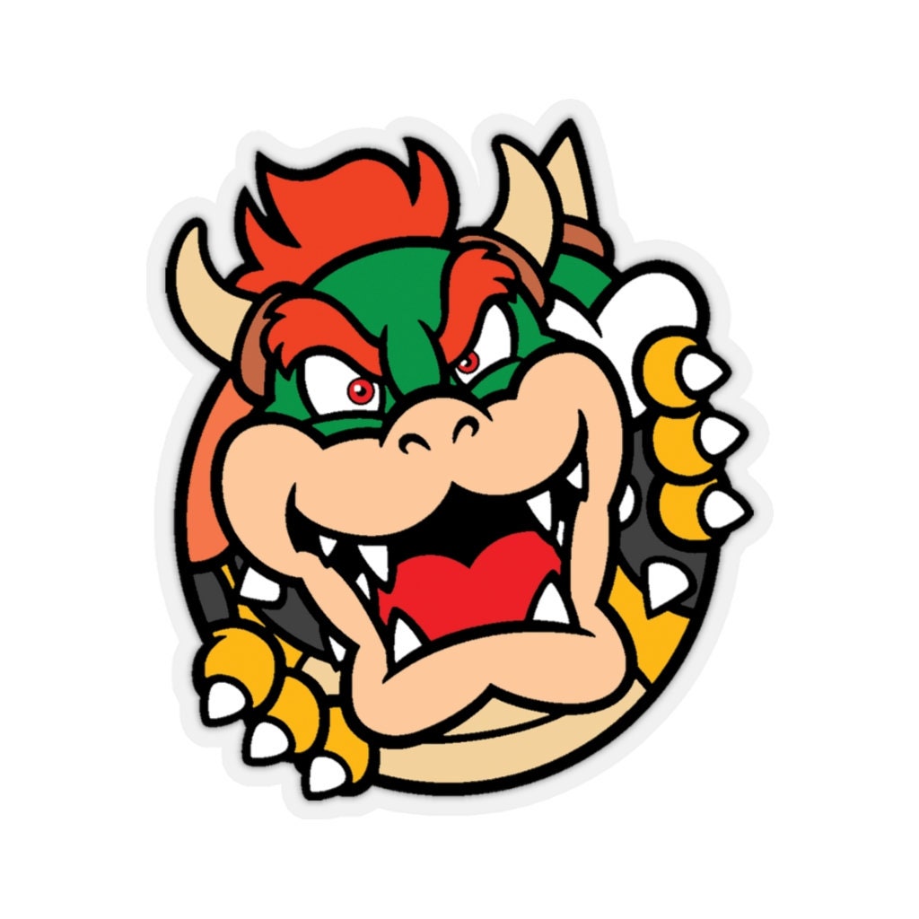Bowser 2D Icon Super Mario Waterbottle Laptop Iphone Sticker | Etsy