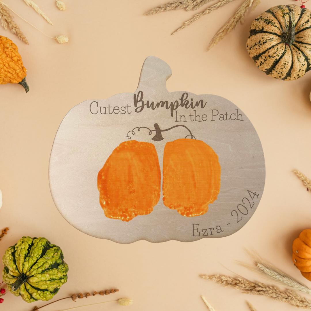 DIY Halloween Bum Print Art Sign, DIY Baby Bumpkin Board, Babys First ...