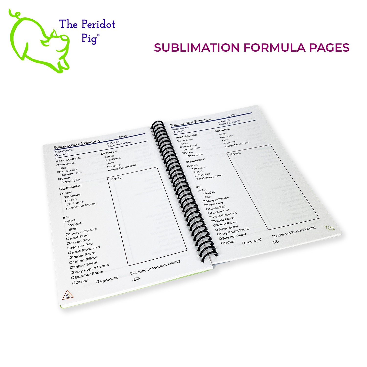 Sublimation Log Book - Etsy