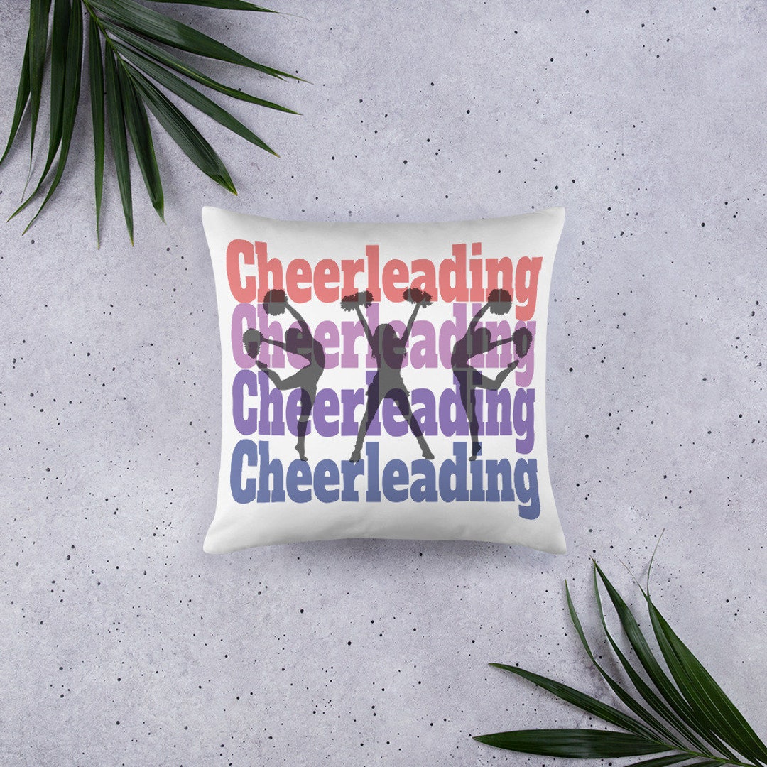 Cheerleader Cheerleading Cheer Stuff Throw Pillow Youth Kids Room ...