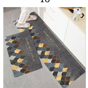 3D Printed Geometric 2 Pc Water Absorbent Anti Fatigue Hard Long ...