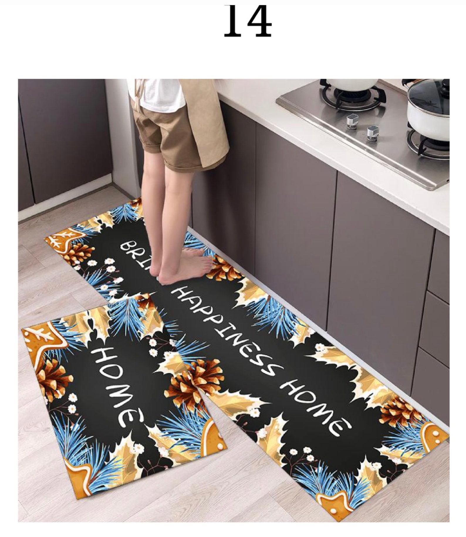 3D Printed Geometric 2 Pc Water Absorbent Anti Fatigue Hard Long ...