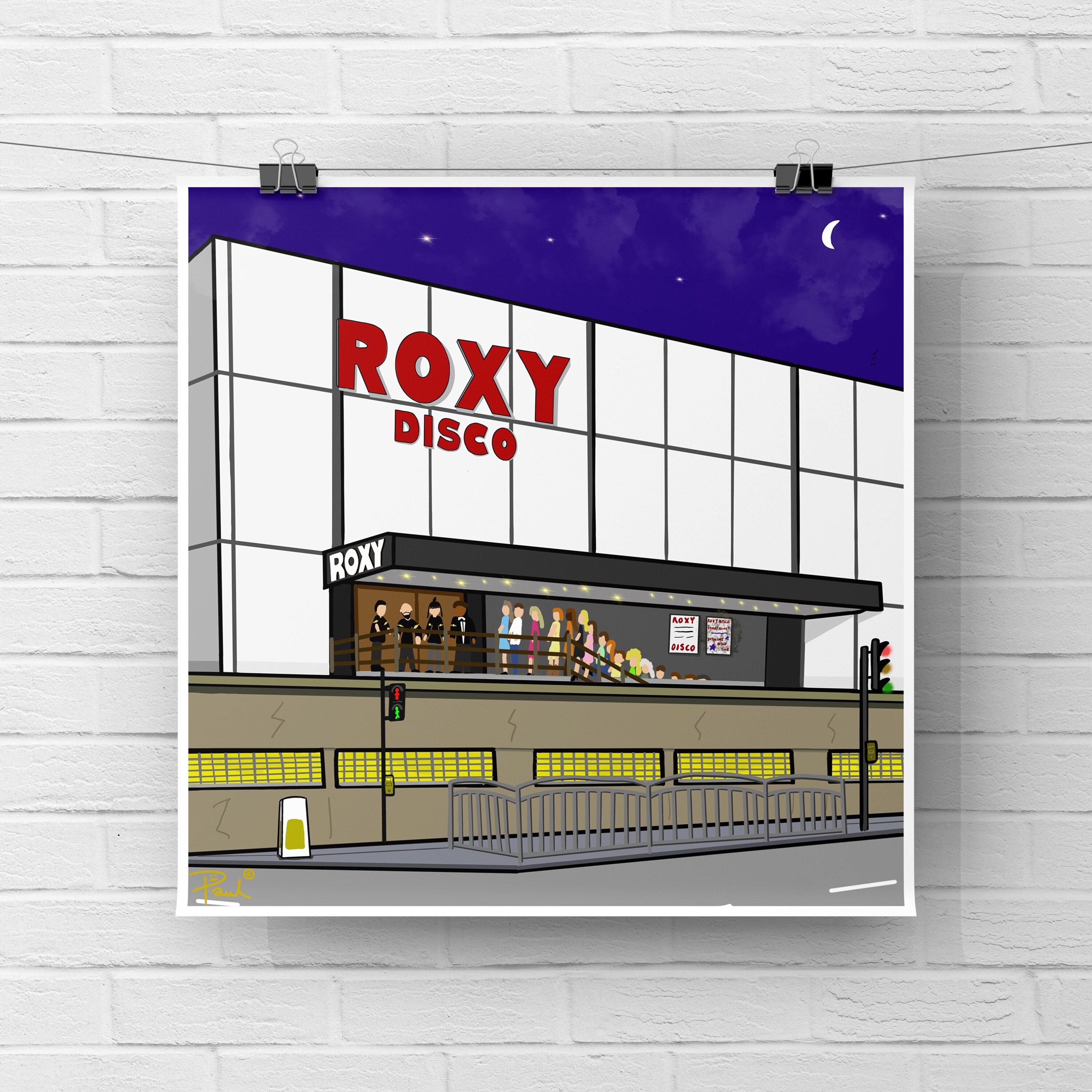 Roxy Disco Sheffield Nightclub Print Hand Made - Etsy