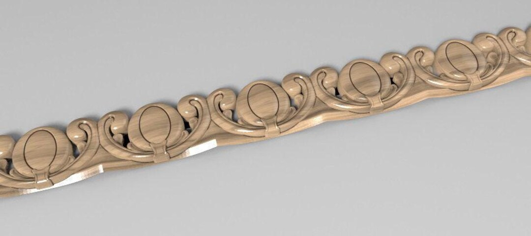 Traditional Wooden Wall Trim: Oval Motif, Custom Size - Etsy