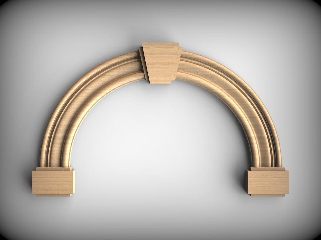 Modern Wooden Radius Trim Architectural Carved Onlay for Arches, 1pc ...
