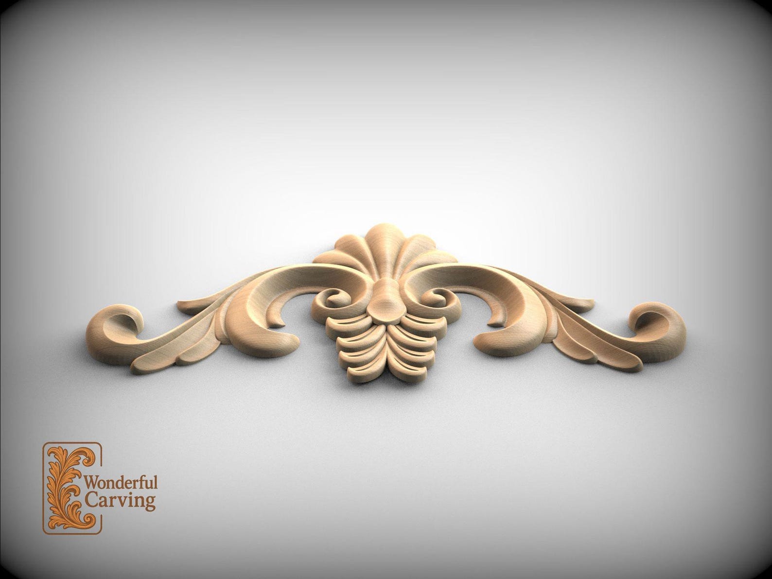 Fan Shell Wall Pediment: Baroque Scroll Design - Decorative Accent - Etsy