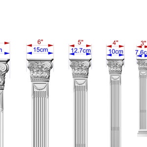 Carved Wooden Pilaster Column With Corinthian Capital – Classic ...