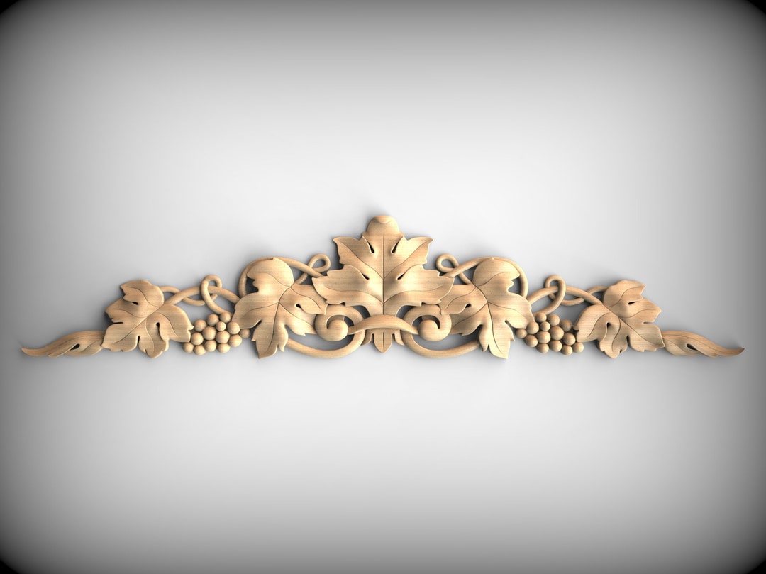 Artisanal Grapevine Carved Wood Onlay, Refined Dining Room ...