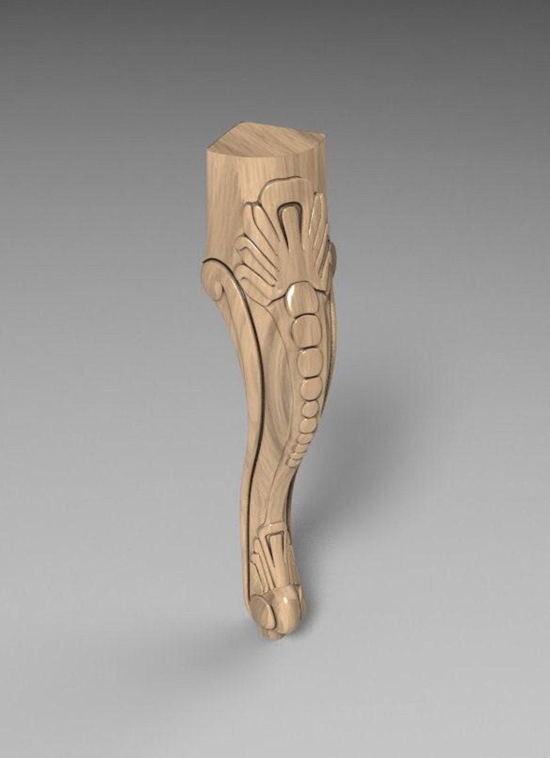 Furniture Leg: Baroque Leaf Carvings and Scroll Design (30cm) - Etsy