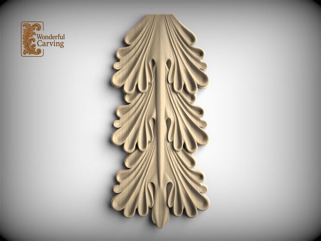 Wooden Acanthus Leaf Onlay: Decorative Furniture Applique - Etsy
