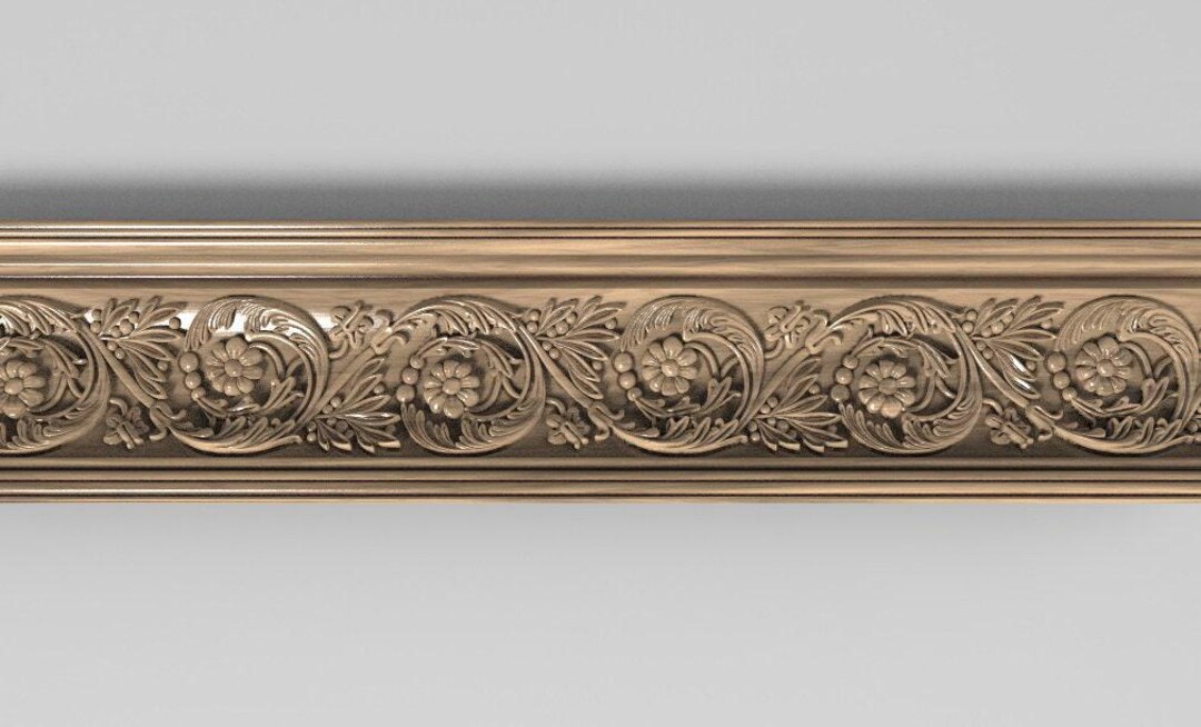 Decorative Wood Trim With Flowers and Scrolls – Molding for Ceilings ...