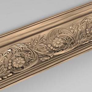 Decorative Wood Trim With Flowers and Scrolls – Molding for Ceilings ...