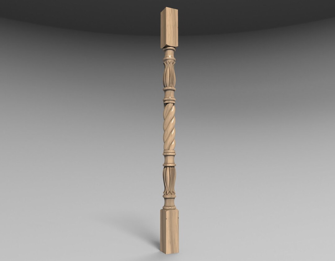 Architectural Handcrafted Wood Spiral Baluster - Etsy