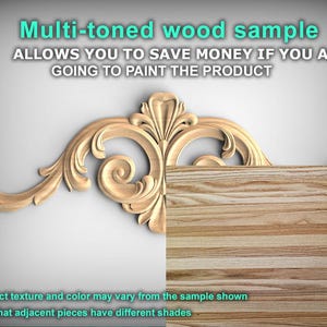 Elegant Curved Volute Wood Applique Refined Decor Accent, Furniture ...
