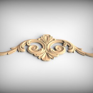Elegant Curved Volute Wood Applique Refined Decor Accent, Furniture ...