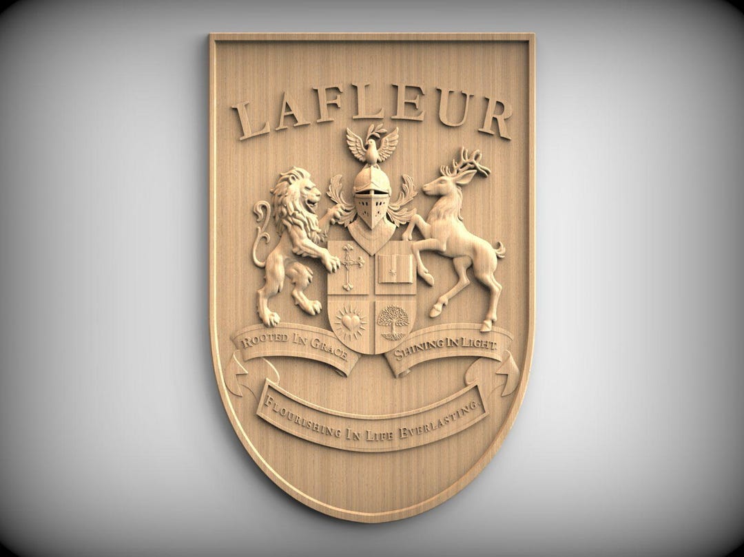 Custom Family Crest Plaque - Ash Wood Rustic Wall Art - Etsy