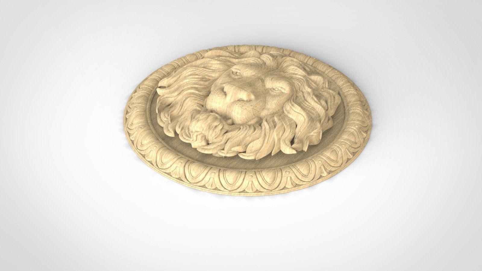 Lion Head Rosette: Decorative Wood Accent (wall or Furniture Use) - Etsy