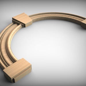 Modern Wooden Radius Trim – Carved Arch Onlay for Architectural and ...