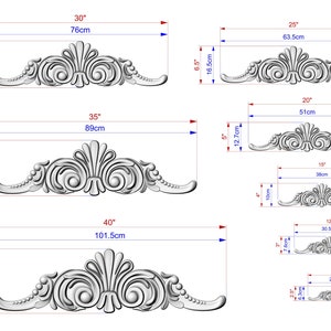 Ornate Wooden Scrollwork Applique for Home Decoration, Unpainted ...