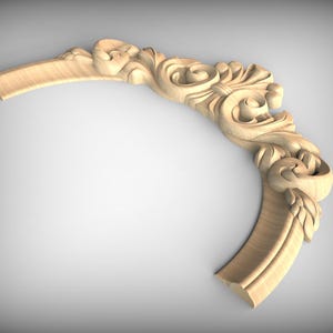 Baroque Style Wooden Arch Decoration Classic Swirls and Foliage Design ...