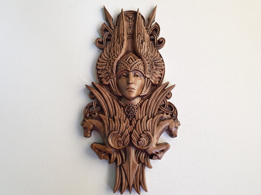 Valkyrie Wood Wall Art: Norse Myth & Celtic Knots (custom Sizes) - Etsy