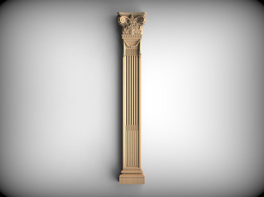 Architectural Pilaster Column, Corinthian Style (fluted, Indoor Decor ...