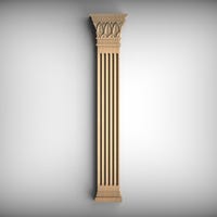 Wooden Carved Classic Corinthian Column Pilaster, Wood Ionic Pilaster ...