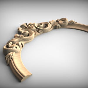 Baroque Style Wooden Arch Decoration Classic Swirls and Foliage Design ...