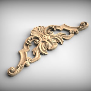 Wooden Shell Decor, Wood Carved Applique Onlay, 1pc, Home Wall ...