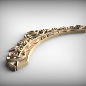 Nature-inspired Wood Carved Arch Onlay Elegant Interior Accent, 1pc ...