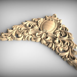 Victorian Flourish: Carved Wooden Archway Keystone, Unpainted, 1pc ...