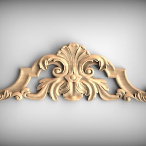 Wooden Shell Decor, Wood Carved Applique Onlay, 1pc, Home Wall ...