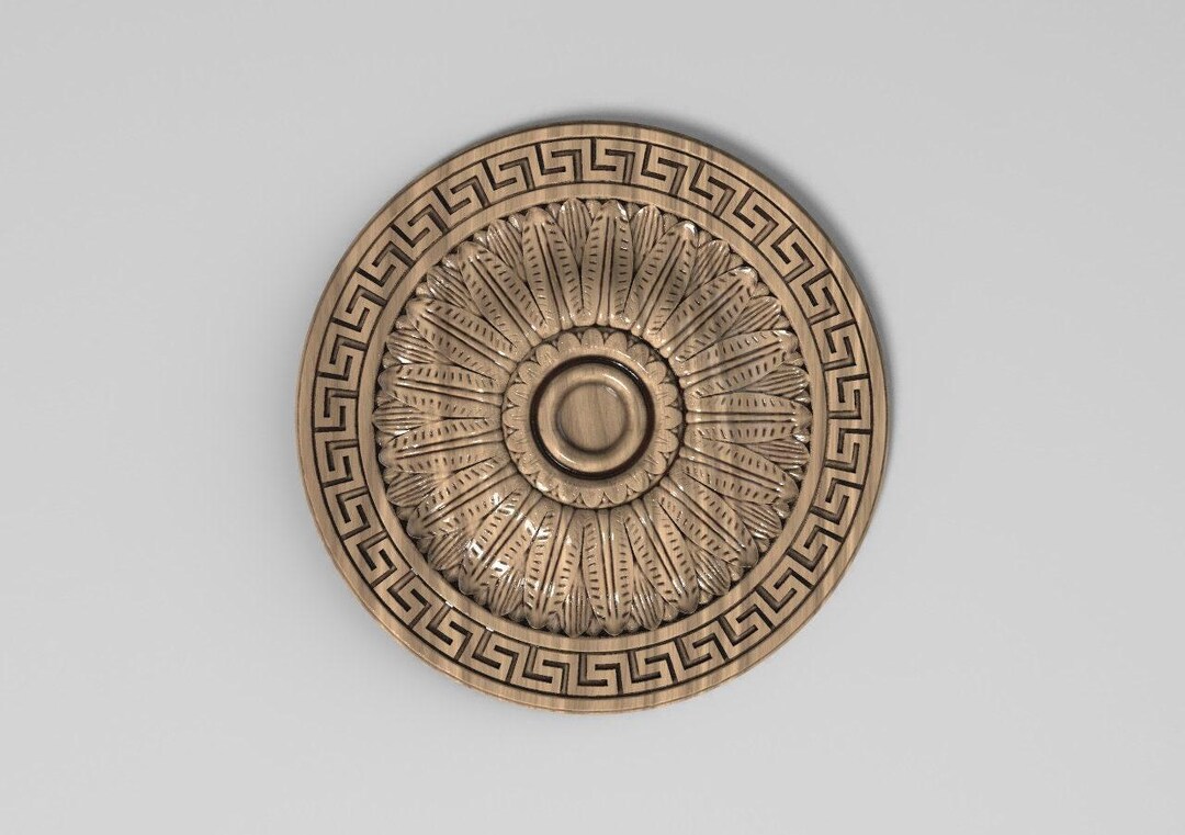 Greek Key Rosette Wall Decor: Floral Sunburst Motif, Custom Size - Etsy